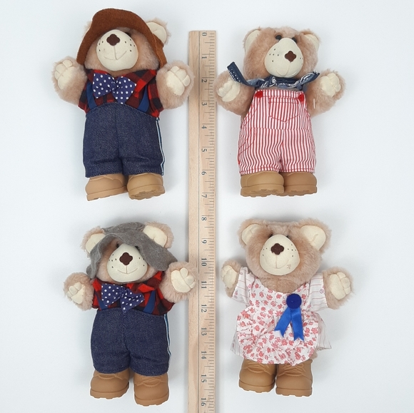 Furskins | Toys | Furskins 986 Vintage Wendys 7 Inch Stuffed Bears Lot ...